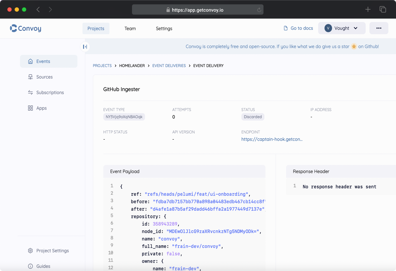 Receiving Webhooks From Github With Convoy The Webhooks Blog